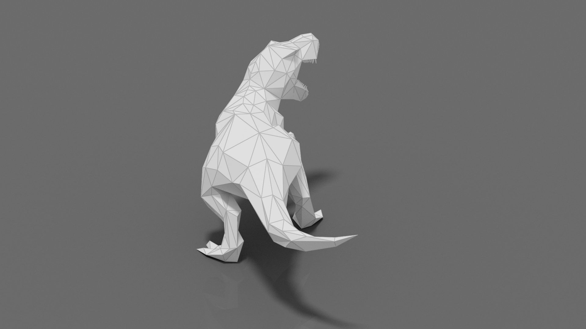 T-rex DIY Low Poly Paper Model Template Paper Craft Trex T - Etsy Canada