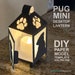 Pug Mini Desktop Lantern DIY Low Poly Paper Model Template, Cricut ...