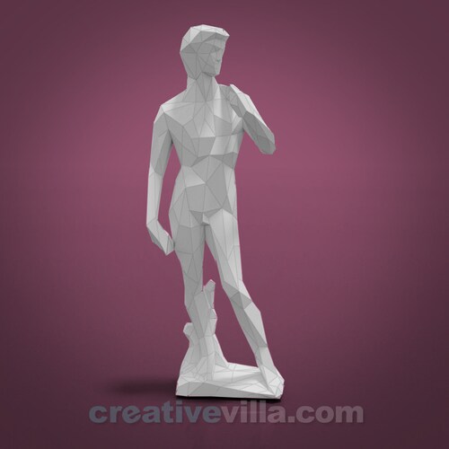 David Paper Sculpture Papercraft DIY Low Poly Sculpture - Etsy