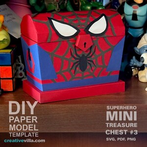 Superhero Mini Treasure Chest #3 - DIY Polygonal Paper Art Model ...