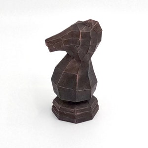 Giant Chess Piece - Knight DIY Low Poly Paper Model Template - Etsy