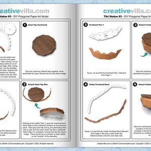 Tiki Statue #3 - DIY Polygonal Paper Art Model Template, Paper Craft - Etsy
