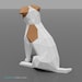 Jack Russell Terrier Dog - DIY Low Poly Paper Model Template, Paper ...