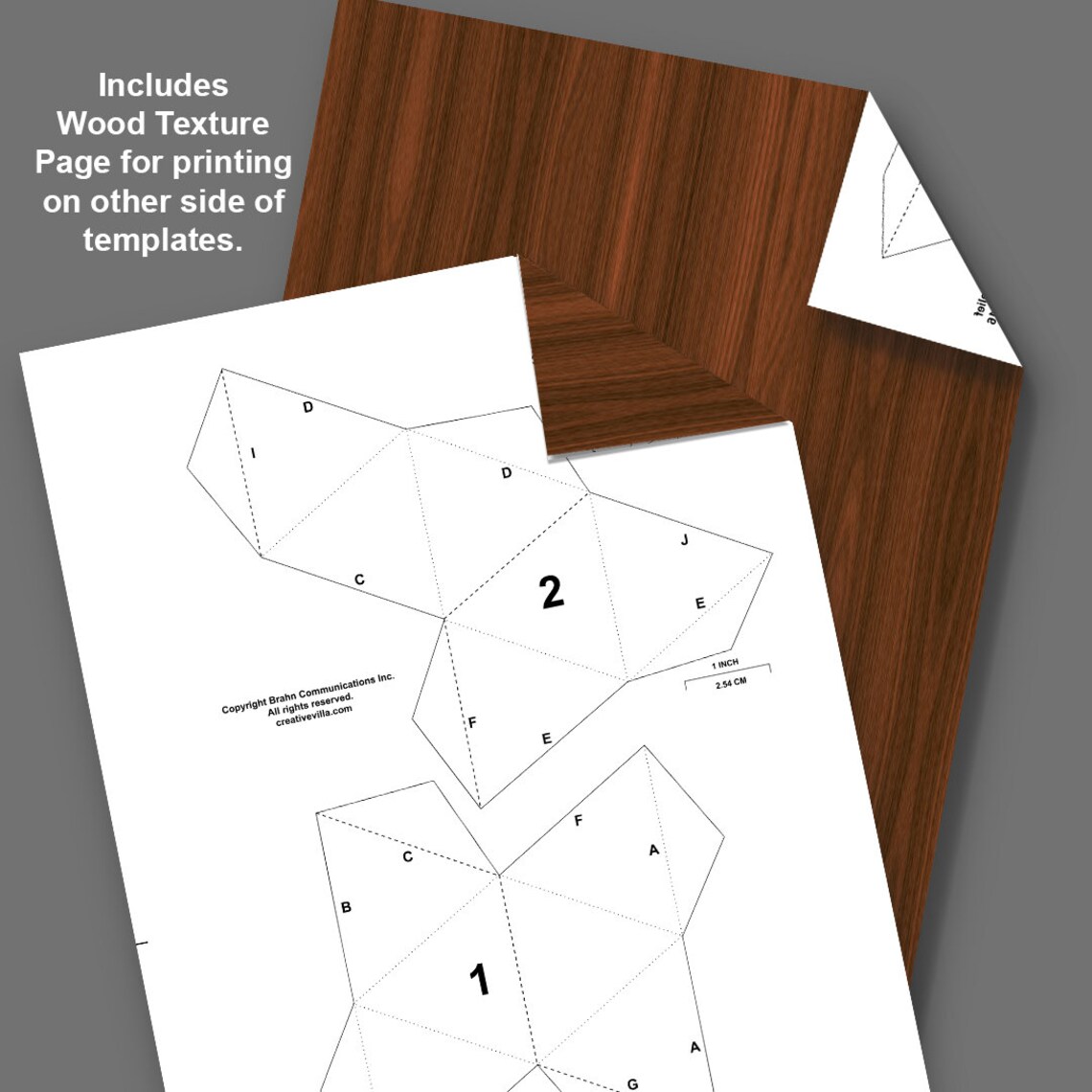 Spiked Octahedron 3D Shape - DIY Low Poly Paper Model Template, Paper ...