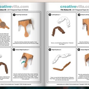 Tiki Statue #2 - DIY Polygonal Paper Art Model Template, Paper Craft - Etsy