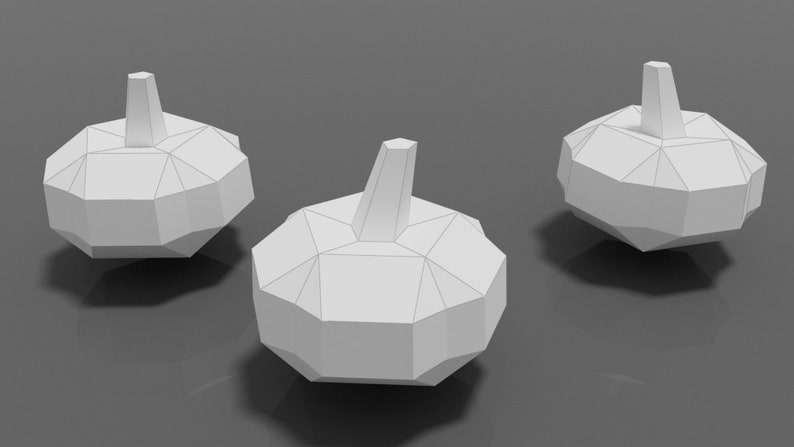 Pumpkin Simple Low Poly Paper Model Template - Etsy