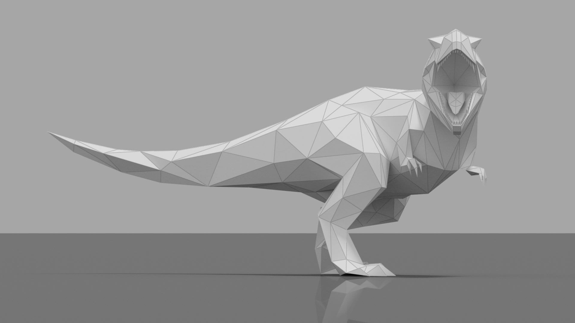 T-rex DIY Low Poly Paper Model Template Paper Craft Trex T - Etsy Canada