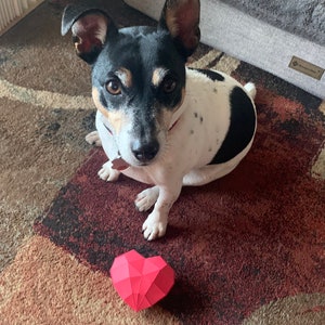 Simple Heart DIY Low Poly Paper Model Template With Optional Stem and ...