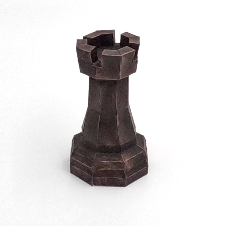 Giant Chess Piece Rook DIY Low Poly Paper Model Template - Etsy