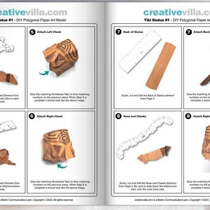 Tiki Statue #1 - DIY Polygonal Paper Art Model Template, Paper Craft - Etsy
