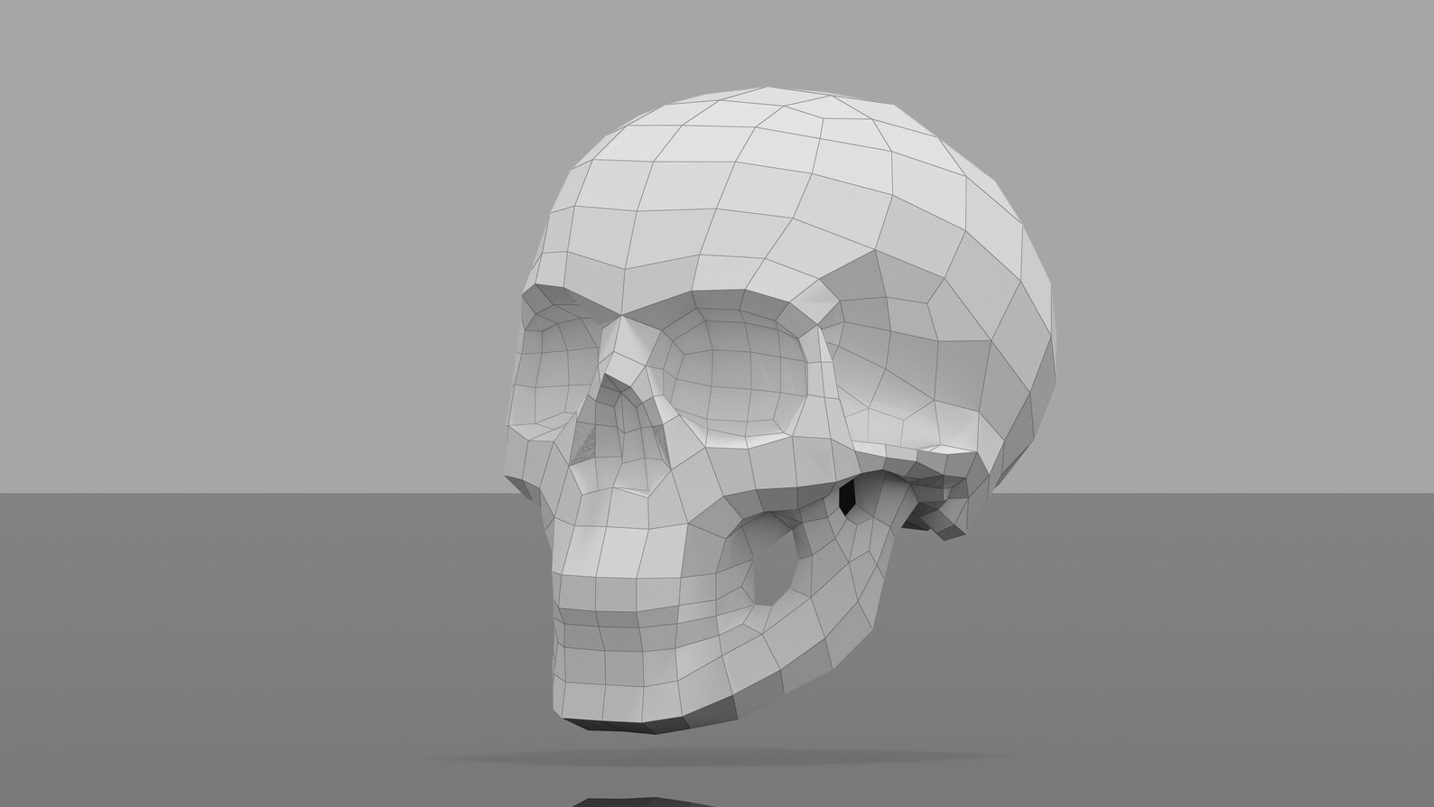 Human Skull Low Poly Paper Model Template - Etsy