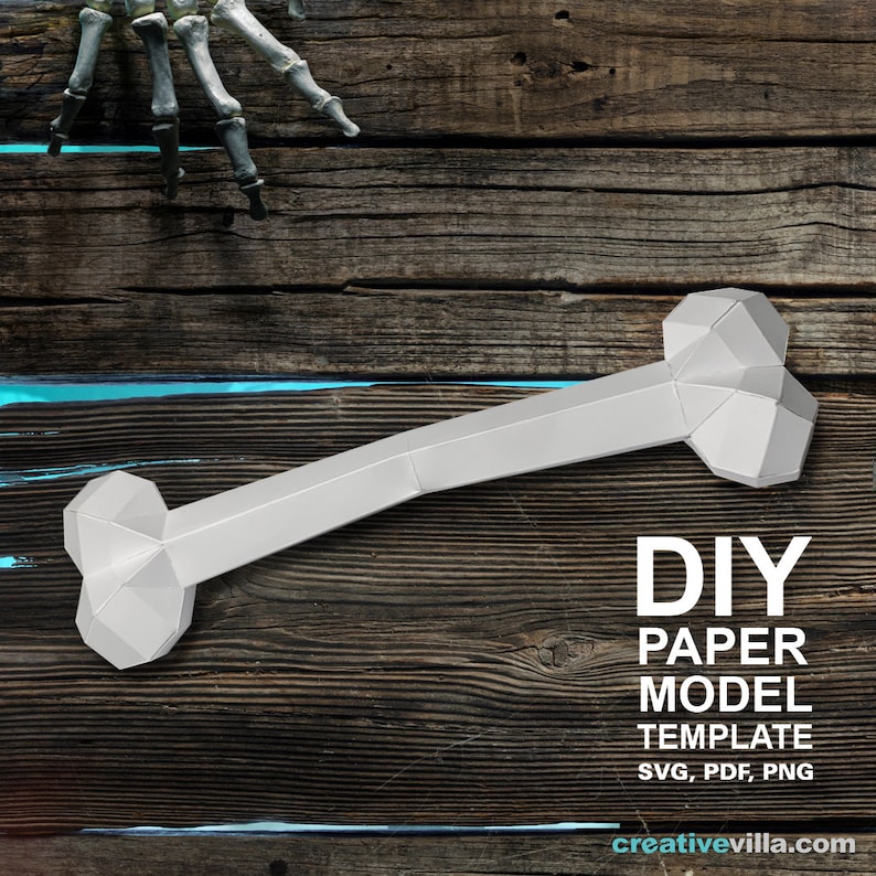 Large Bone Low Poly Paper Model Template Paper Craft - Etsy