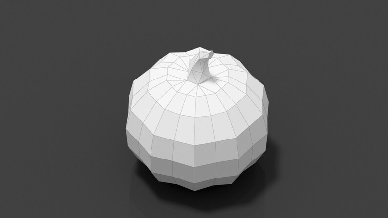 Pumpkin Illuminated Low Poly Paper Model Template - Etsy