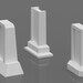Tombstones Set 2 Low Poly Paper Model Template - Etsy