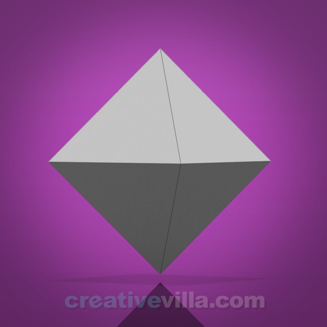 Multi Sided 3D Shapes - Dice - Collection DIY Low Poly Paper Model ...