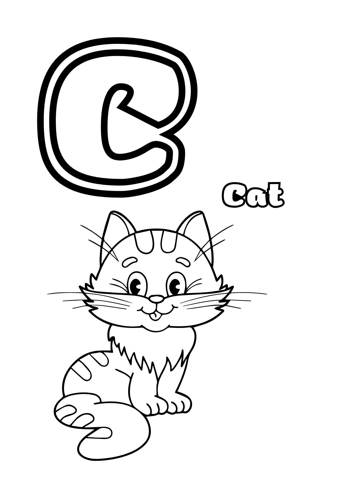 ABC Book, English Alphabet Coloring Book, ABC Animals, PDF Download - Etsy