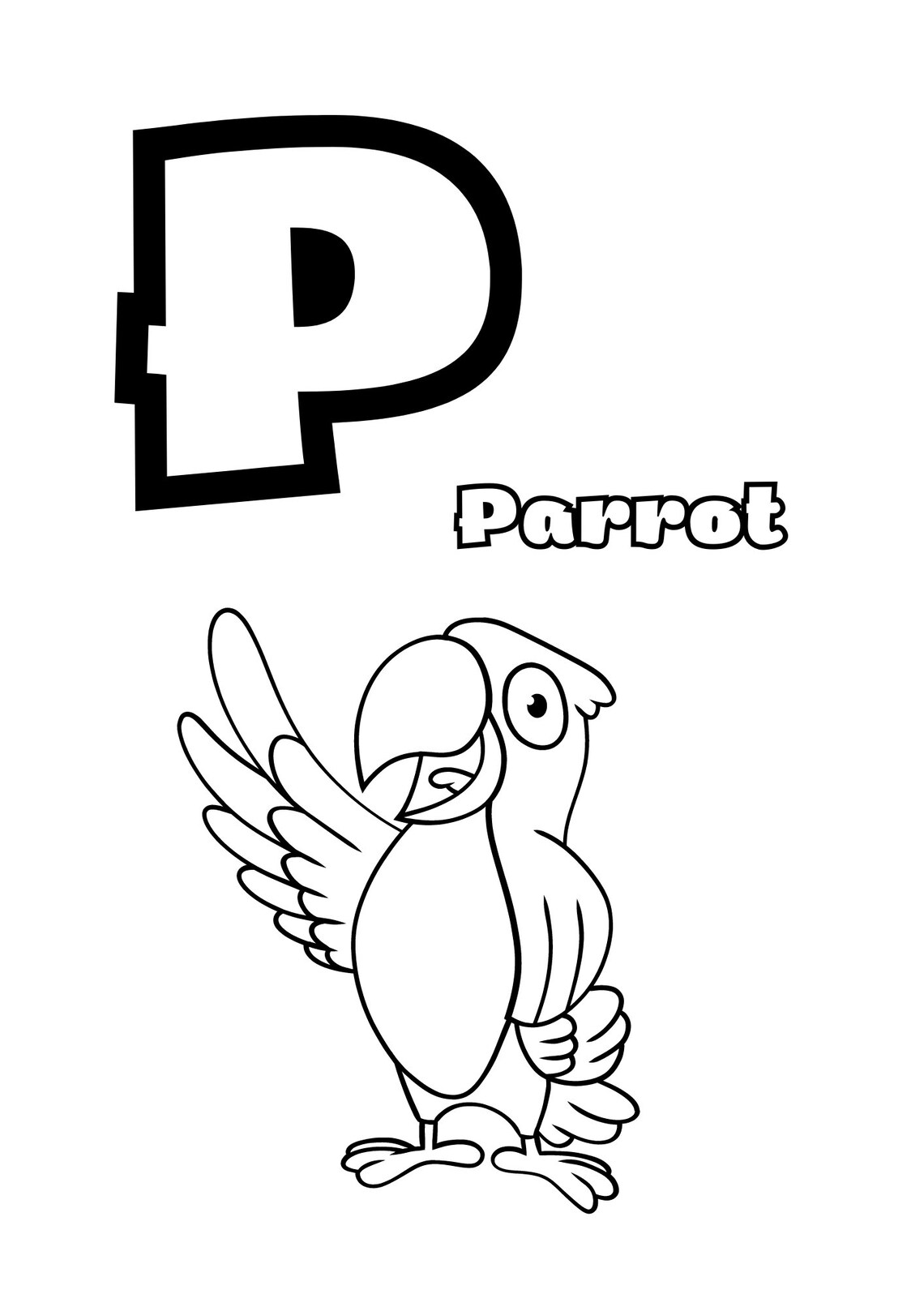 ABC Book, English Alphabet Coloring Book, ABC Animals, PDF Download - Etsy