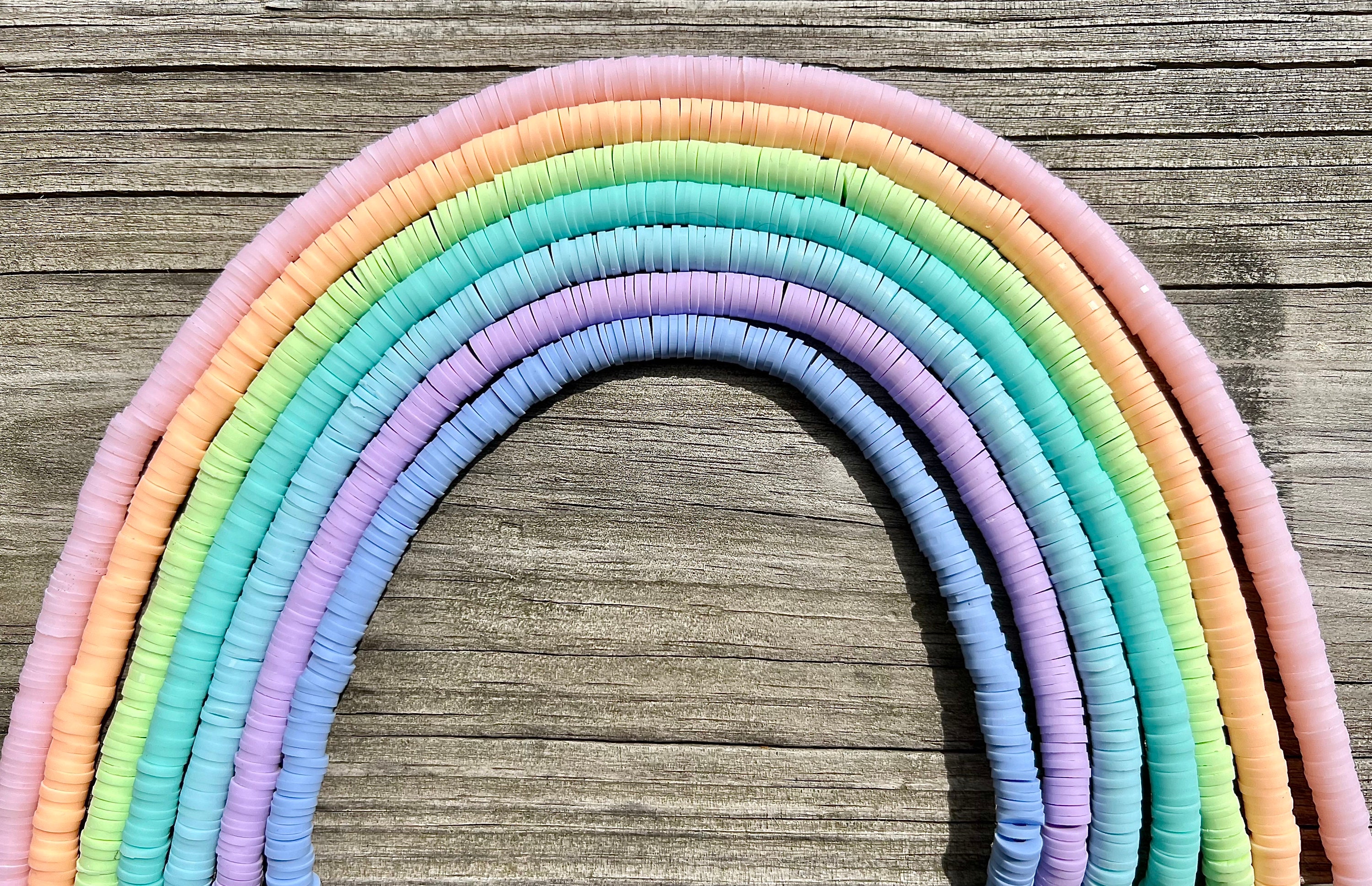 Jesus Christ Heishi Bracelet Follower of Jesus Christ Rainbow Heishi ...