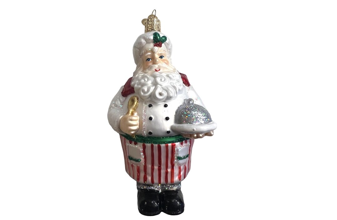 Christmas Ornament Chef Santa, Christmas Bauble Decoration Santa Cook ...