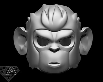 3d Print Monkey Mask - Etsy