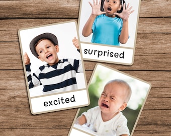 Feelings Emotions Flashcards - Etsy