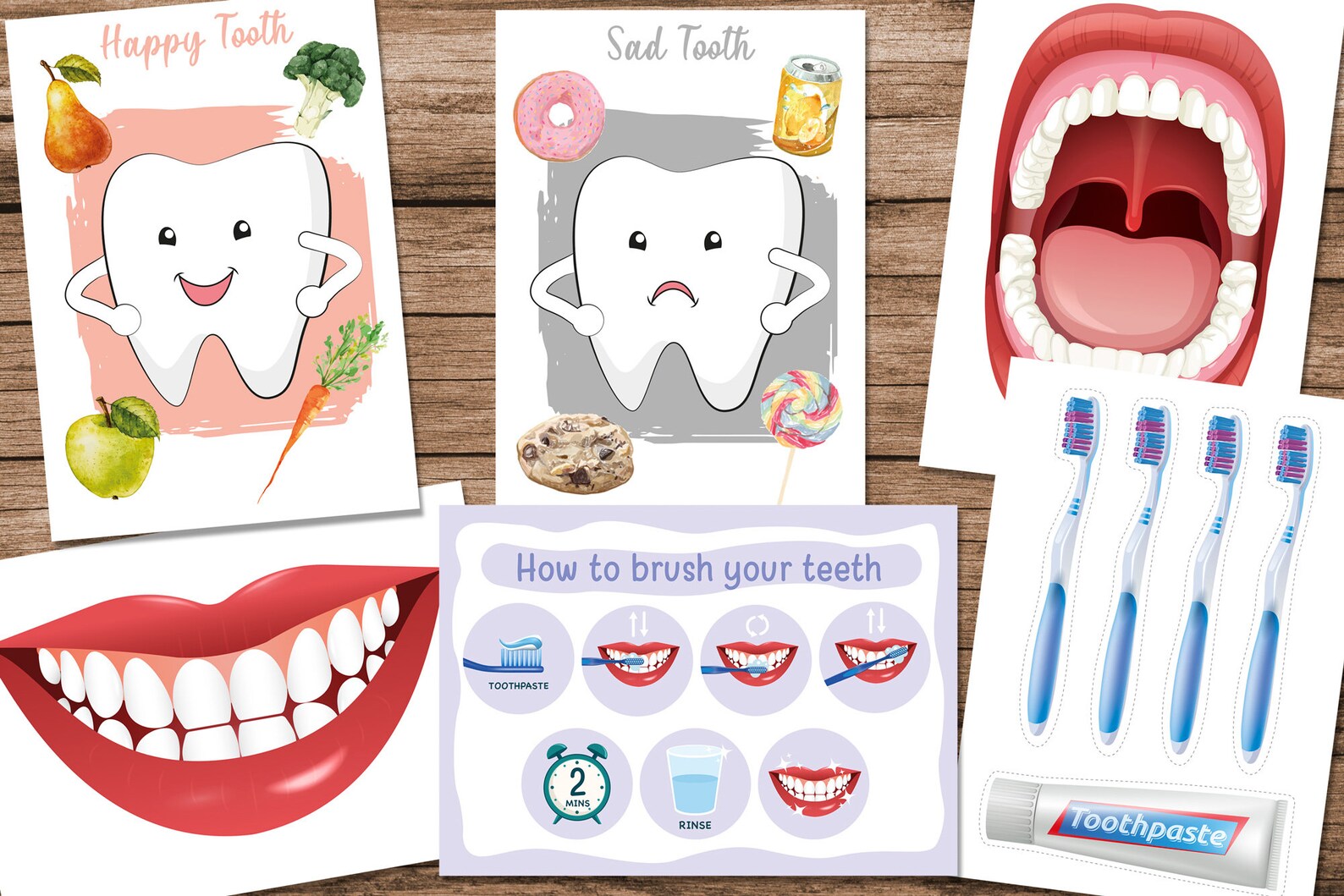 PRINTABLE, Download, Tooth, Teeth, Oral Care/ Hygiene, Dental, EYFS ...