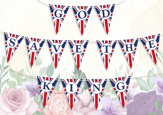 PRINTABLE God Save the King Bunting British Flag Banner - Etsy