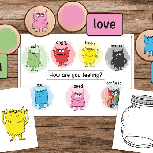 PRINTABLE Colour Monster Emotions Feelings Colours - Etsy Australia PRINTABLE Colour Monster Emotions Feelings Colours - Etsy Australia
