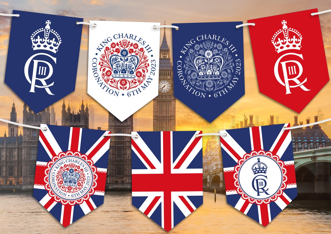 Printable, DOWNLOAD, DIY, King Charles III, Union Jack, Banner, Bunting ...