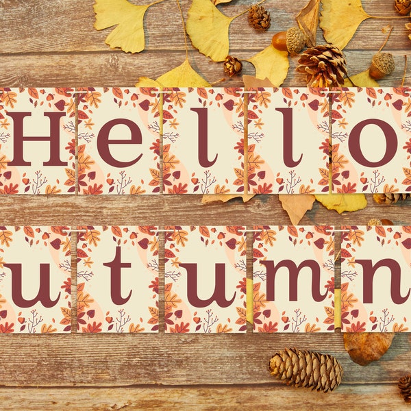 Autumn Bunting - Etsy
