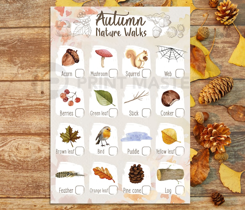 PRINTABLE, Instant Download, Spring, Summer, Autumn, Winter, Nature ...