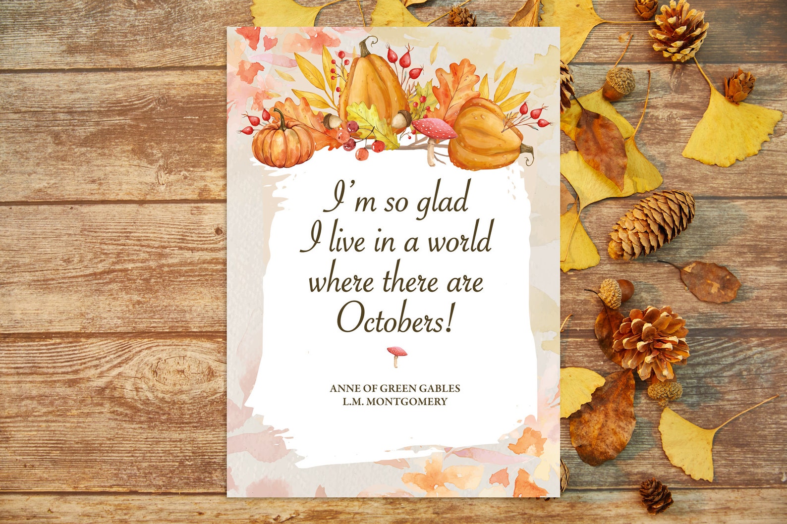 Instant Download, PRINTABLE A4 A6 Anne Green Gables, L.M. Montgomery ...