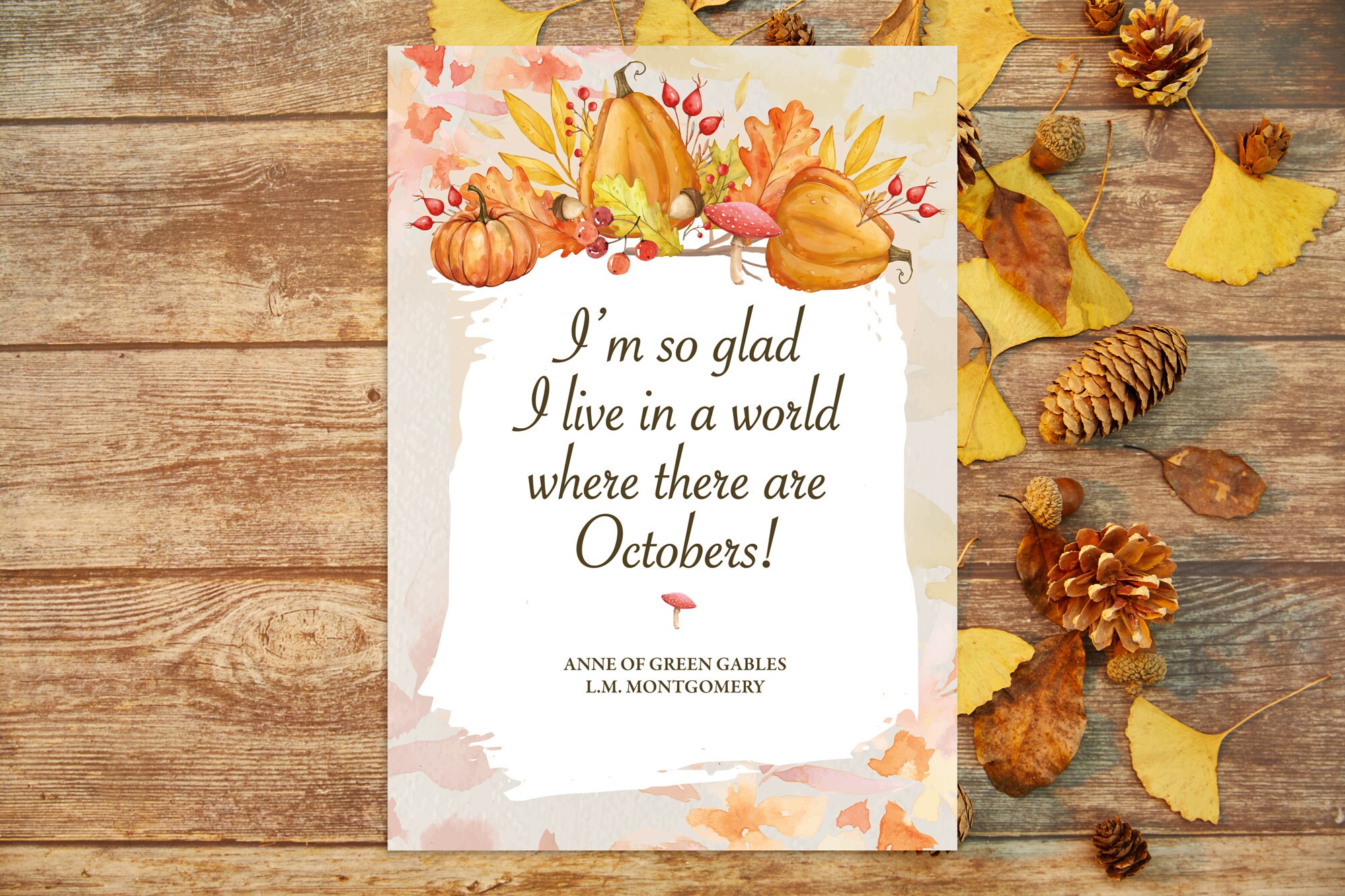 Instant Download, PRINTABLE A4 A6 Anne Green Gables, L.M. Montgomery ...