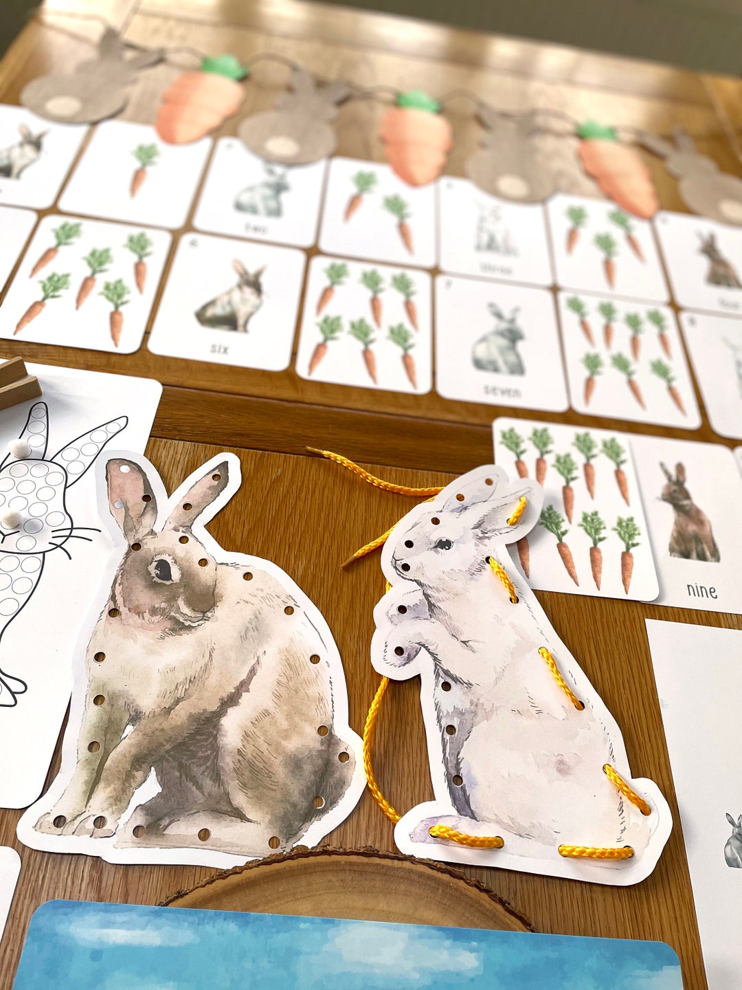 Download, Printable, DIY, Rabbit, Bunny, Bundle, Carrots, Spring ...