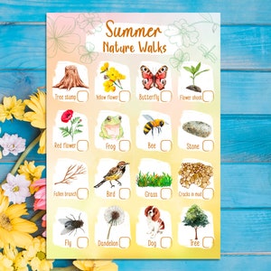 PRINTABLE, Instant Download, Summer, Nature Walks, Checklist, Scavenger ...