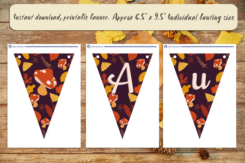 PRINTABLE DIY Bunting Garland Flags Autumn Leaves - Etsy UK