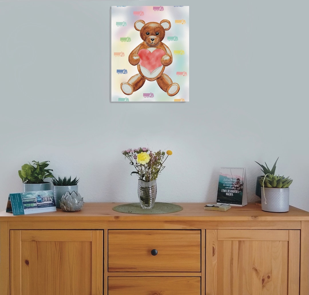 Digital Download “bear Olla With Heart - Dump Truck” - Etsy