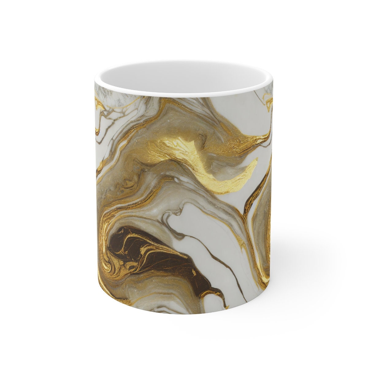 White and Gold Marble Textures Mug, Marble Mugs, Coffee Mug, Home Decor ...