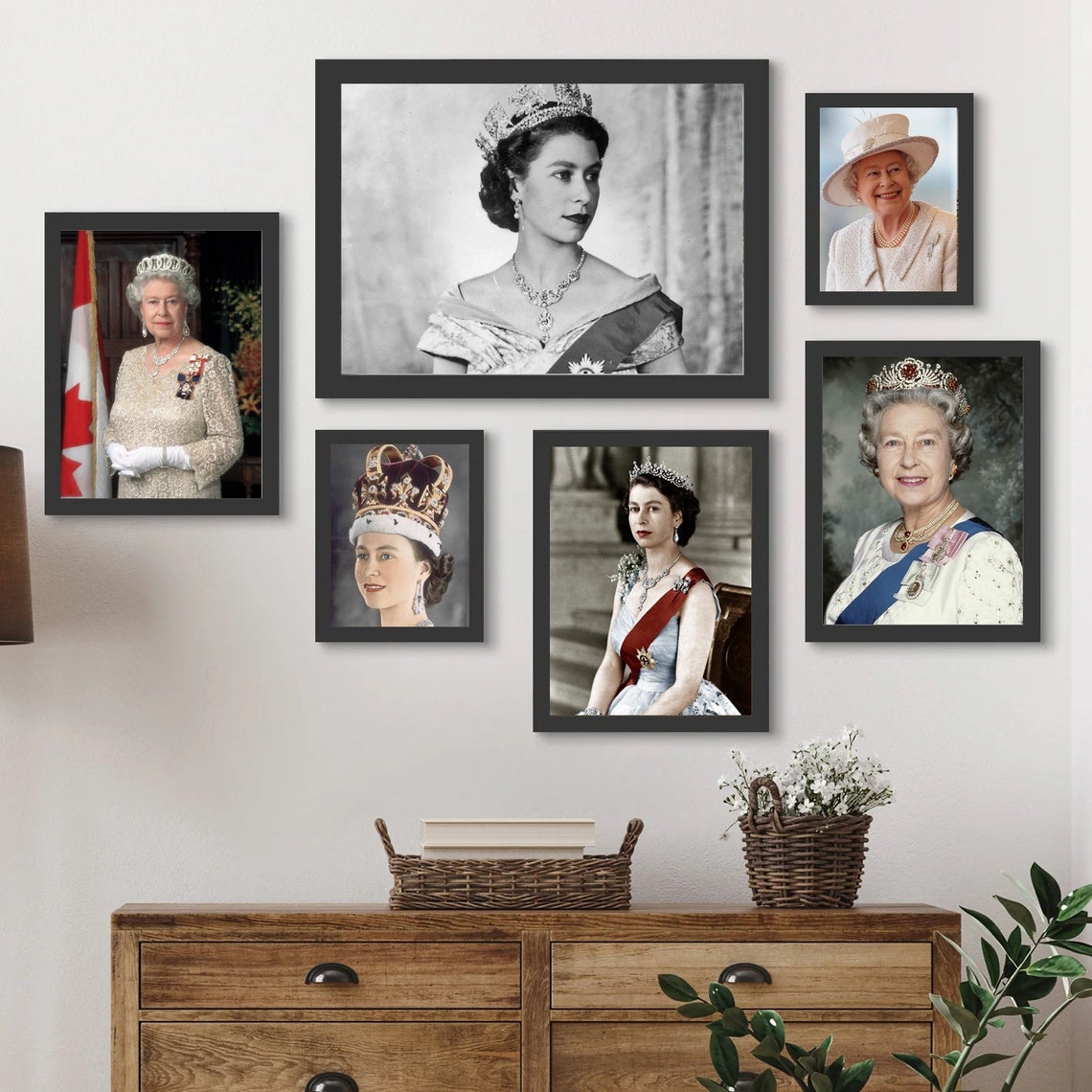 Queen Elizabeth Poster, Vintage Print, Queen Elizabeth Print, Queen ...