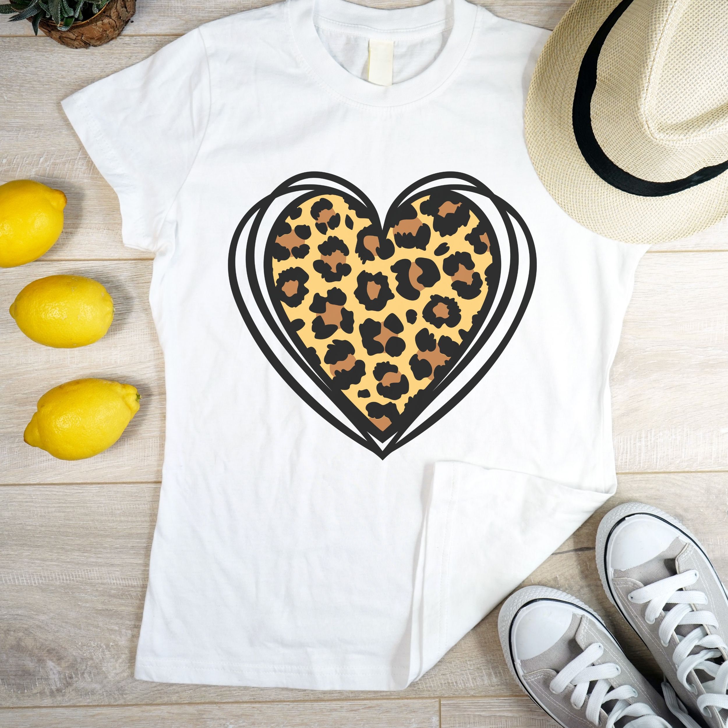 Leopard Hand Drawn Heart Svg Leopard Print Svg - Etsy