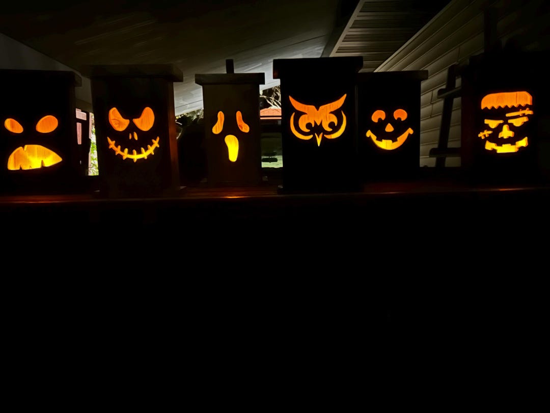 Wooden Jack-o-lantern - Etsy