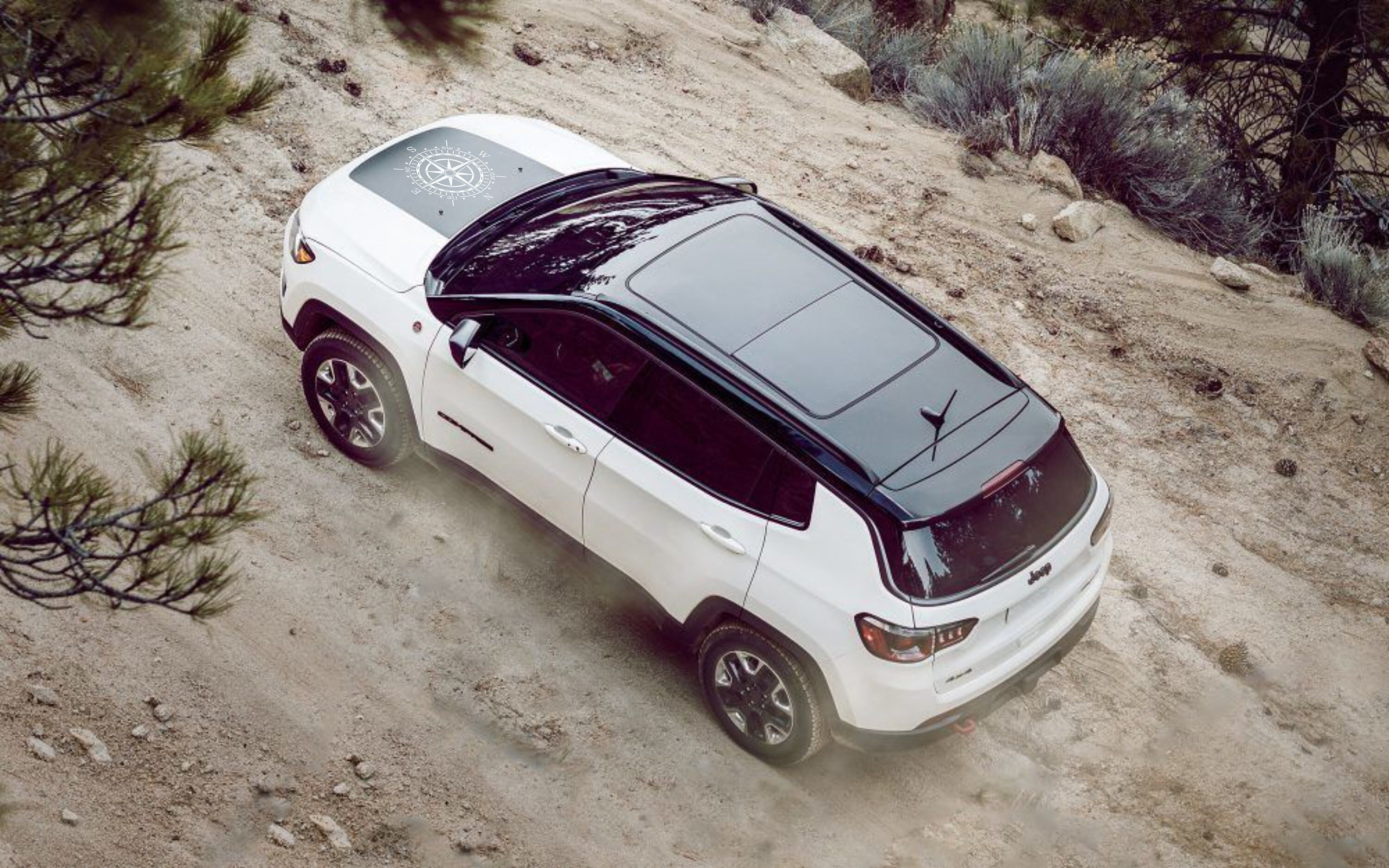 COMPASS Hood Vinyl Decal Fits JEEP COMPASS 2017 2019 Sticker Graphics ...