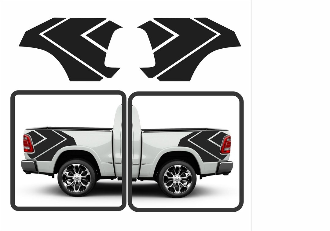 HUGE! Custom Text/logo SIDE BED Decal Fits Dodge Ram 2019 - 2022 Vinyl ...