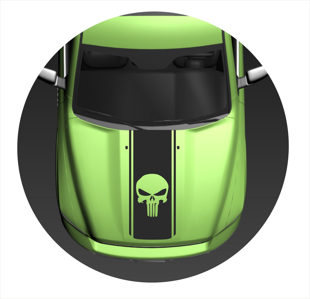 THE PUNISHER! HOOD Center Stripe Decal Fits Dodge Ram 2009 - 2018 Vinyl ...