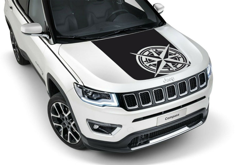 NEW! Hood Vinyl Decal Fits JEEP COMPASS 2017-2021 Sticker Graphics Kit ...