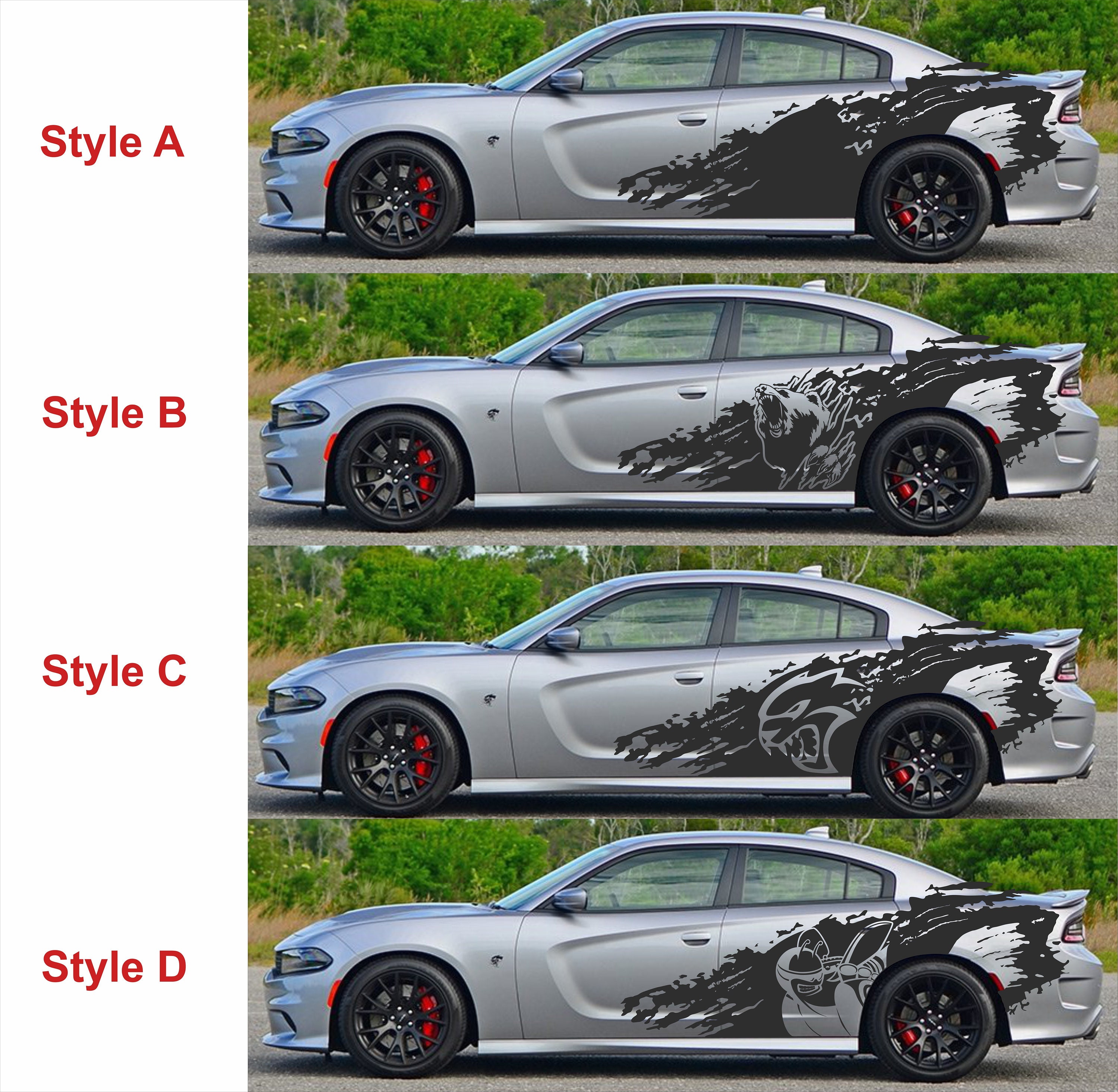 NEW! HUGE SIDE Vinyl Decal Fits Dodge Charger Sticker Graphics Kit - Etsy