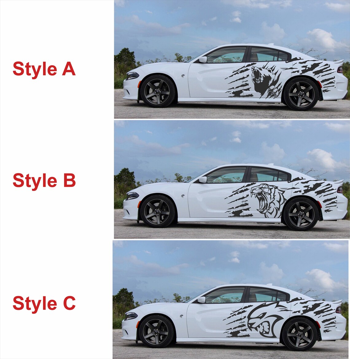 New HUGE SIDE Vinyl Decal Fits Dodge Charger 2015 2021 Sticker Graphics ...