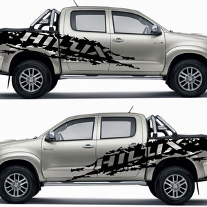 EXTRA LARGE!!! SIDE Vinyl Decal Fits Toyota Hilux Sticker Graphics Kit ...
