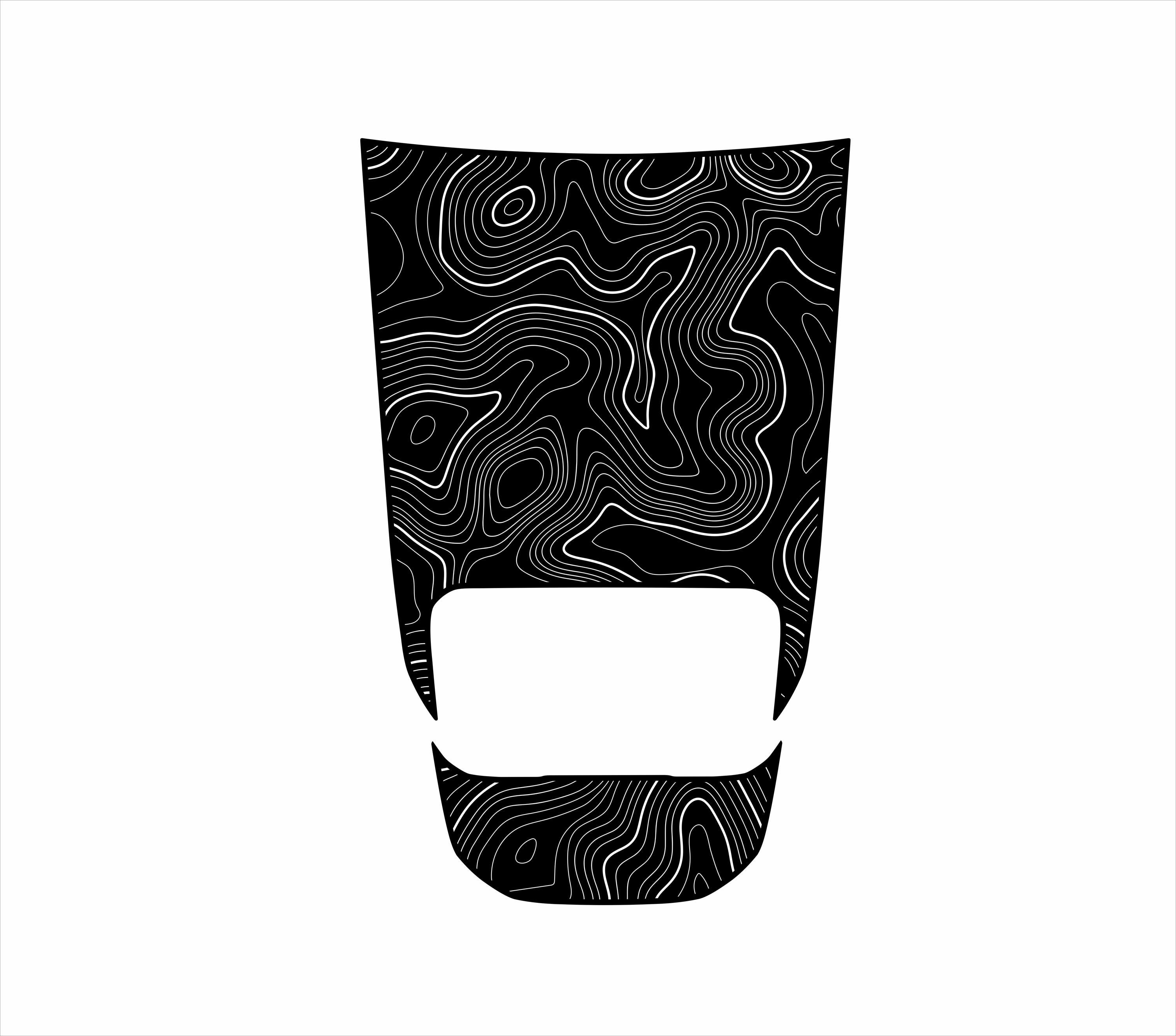 Hood Stickers Topographic Map Vinyl Decals Fits Dodge Ram TRX 2019 ...