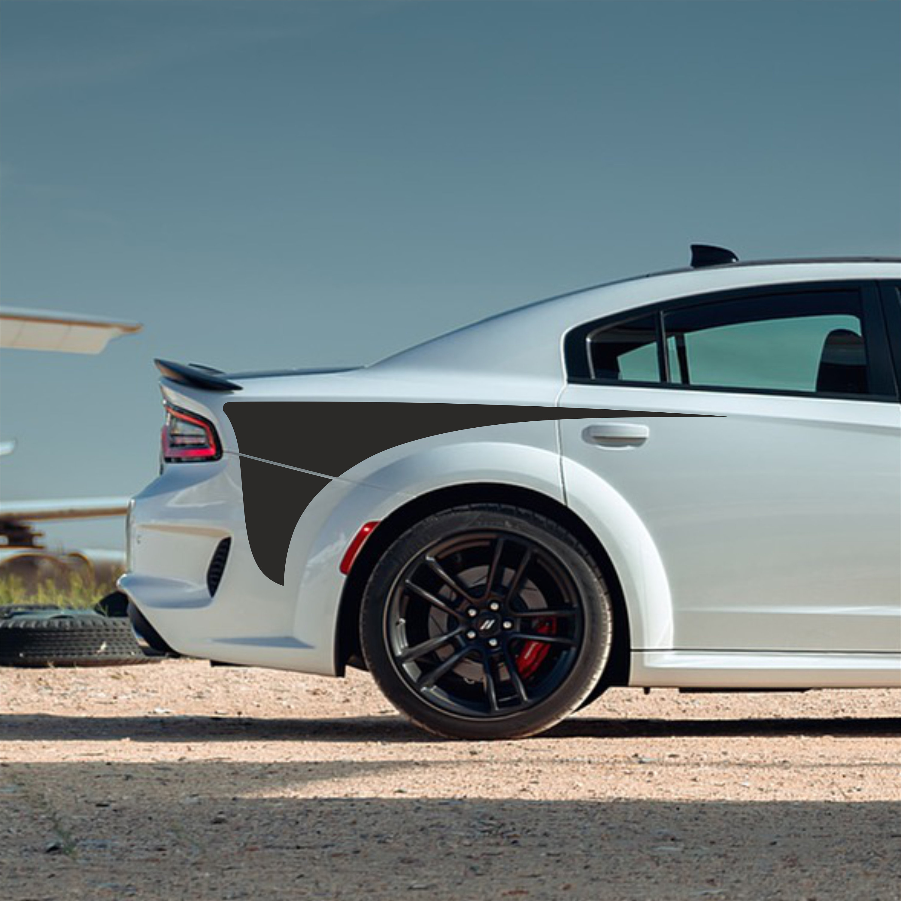 NEW! CUSTOM TEXT! Blank Rear Quarter Side Vinyl Stripes Fits Dodge ...